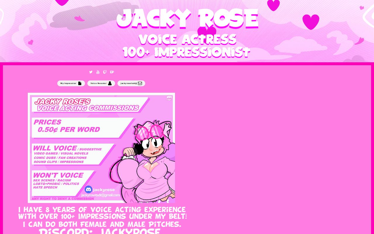 Jacky Rose Voice Actress Phone Version